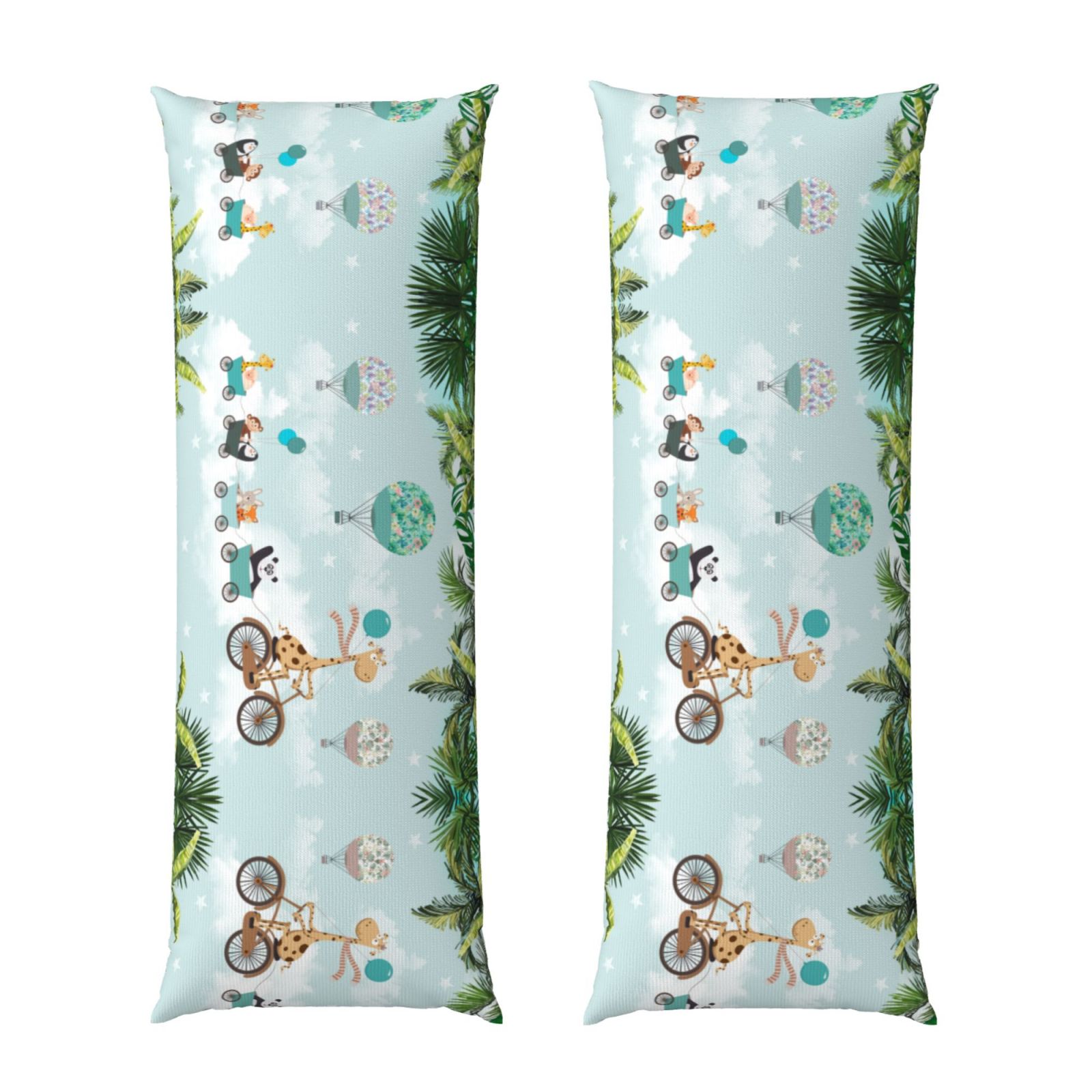 Body Pillow Cover With Zipper, Animals Riding Across The Sky Cooling ...