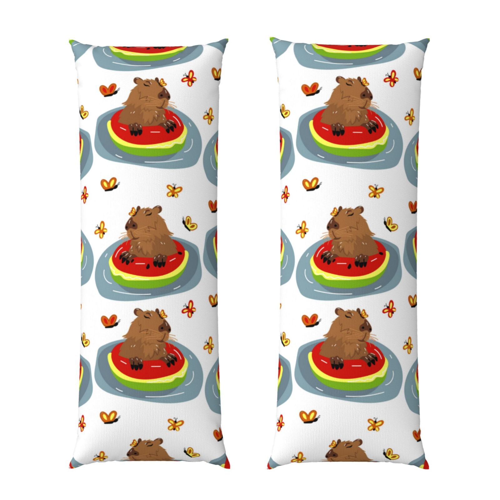 Body Pillow Cover With Zipper, Capybaras Butterfly Cooling Body Pillow ...