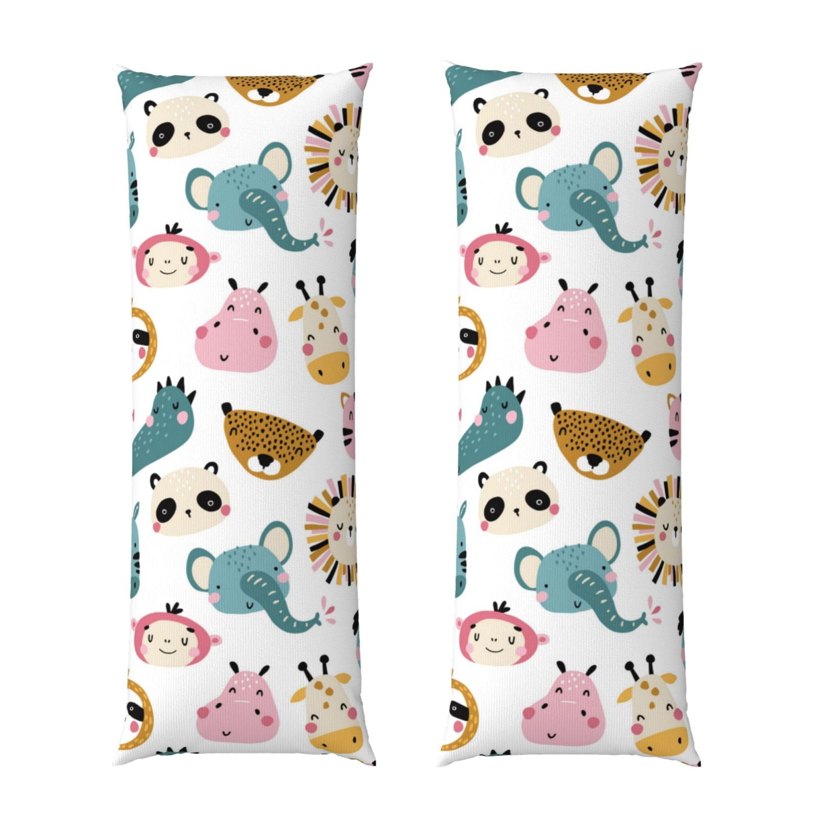 Body Pillow Cover With Zipper, Cartoon Animals A Cooling Body Pillow ...