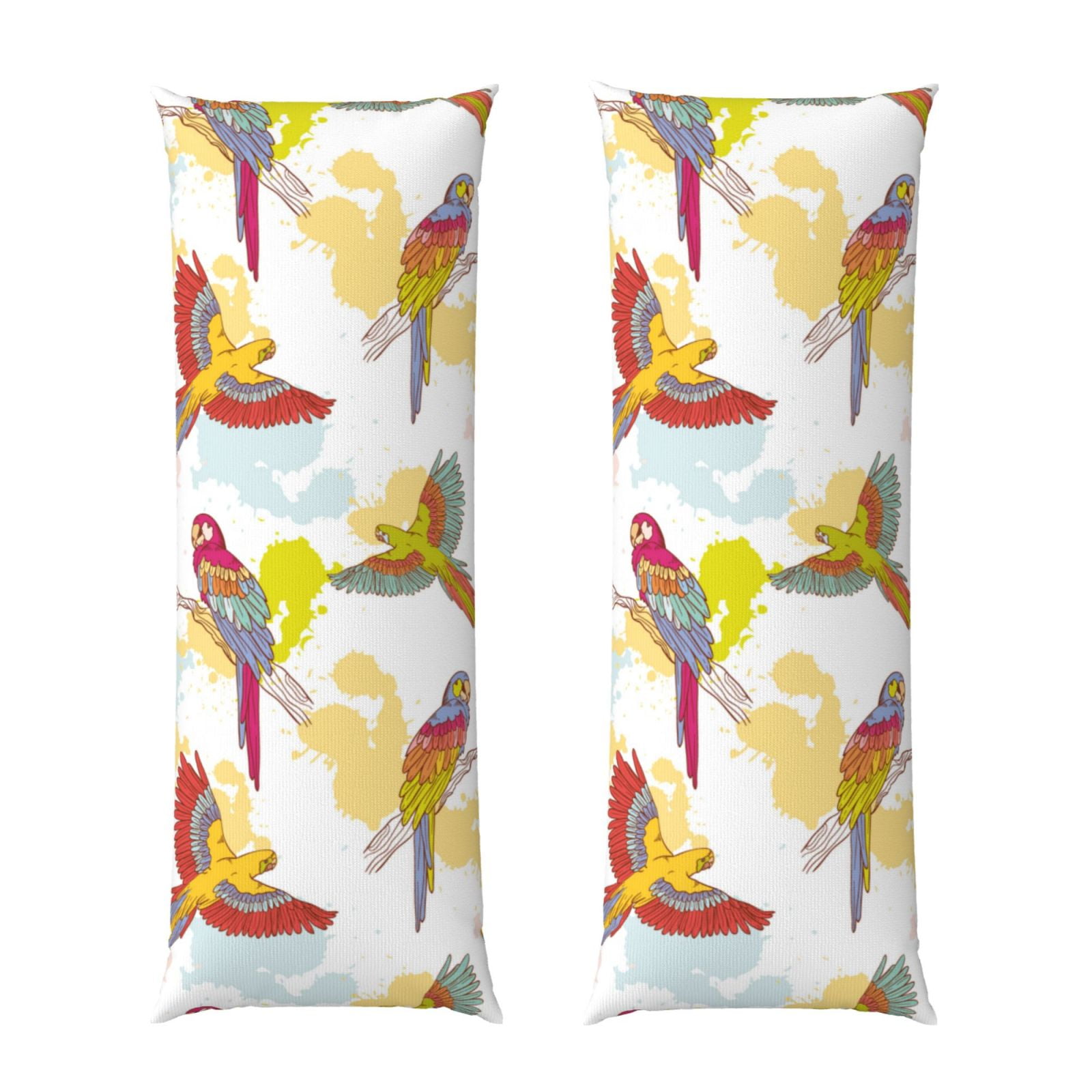 Body Pillow Cover With Zipper, Cartoon Colorful Cute Parrot Cooling ...