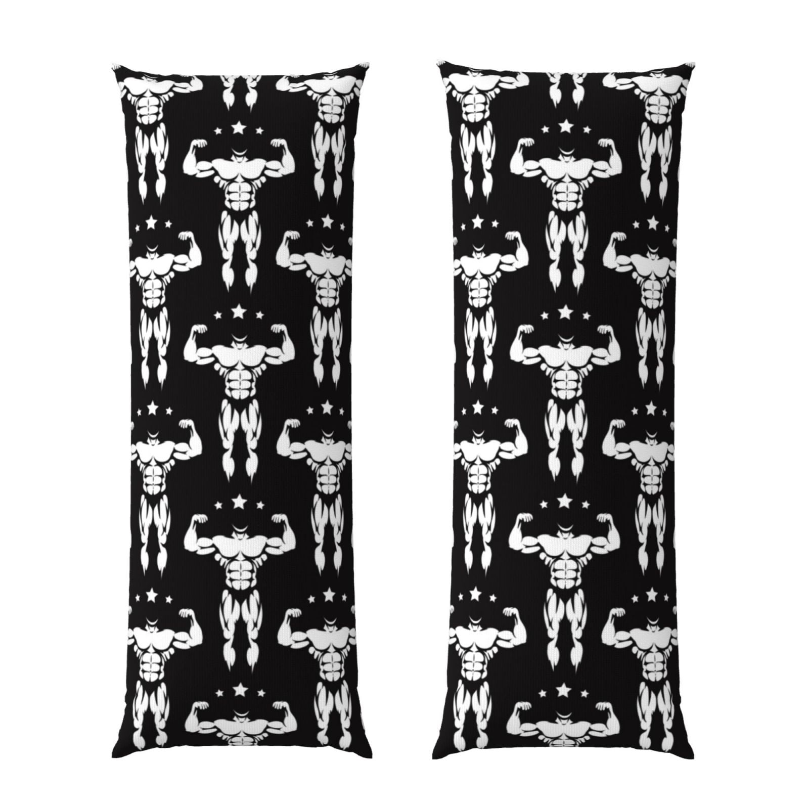 Body Pillow Cover With Zipper, Funny Muscles Cooling Body Pillow ...