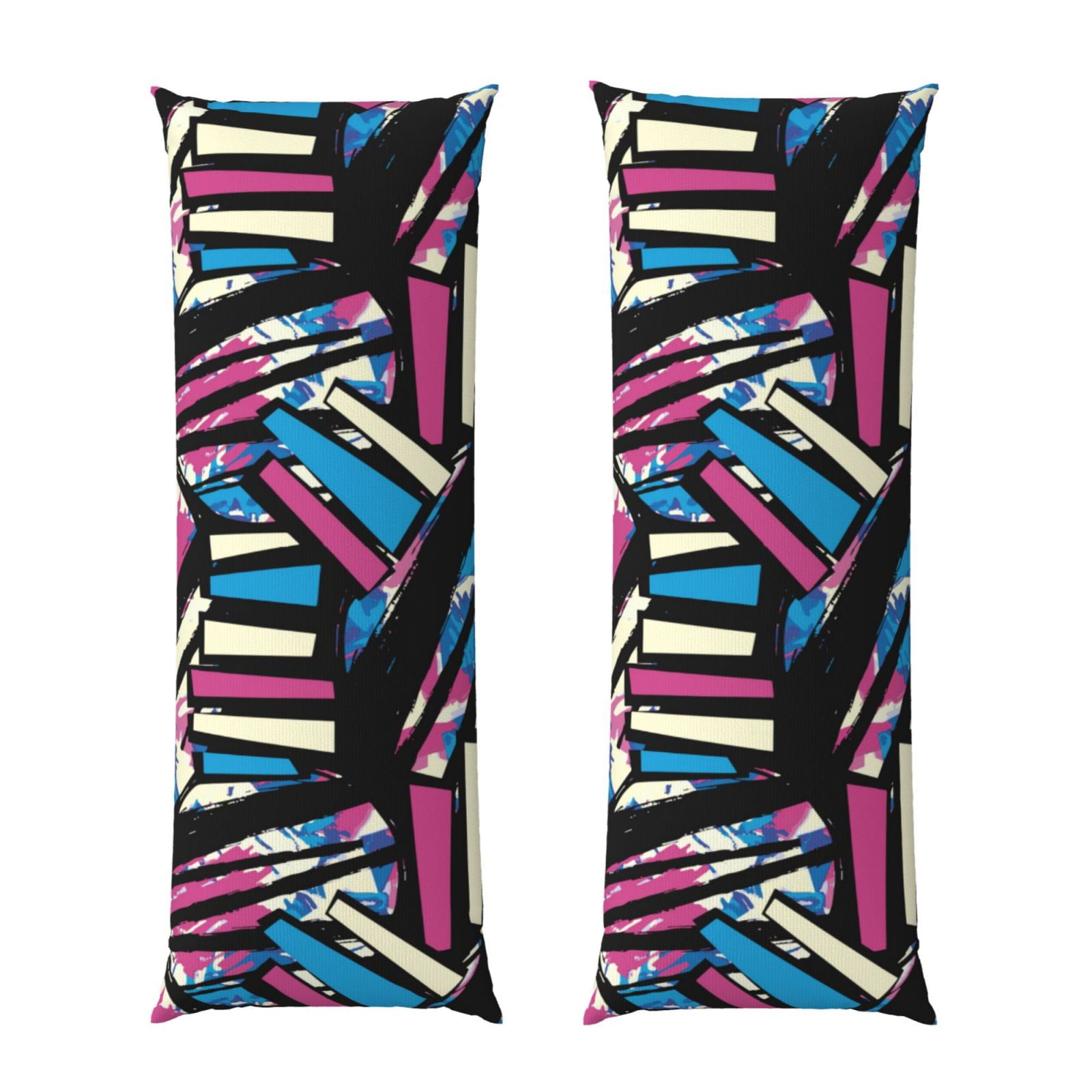 Body Pillow Cover With Zipper, Irregular Graffiti Cooling Body Pillow ...
