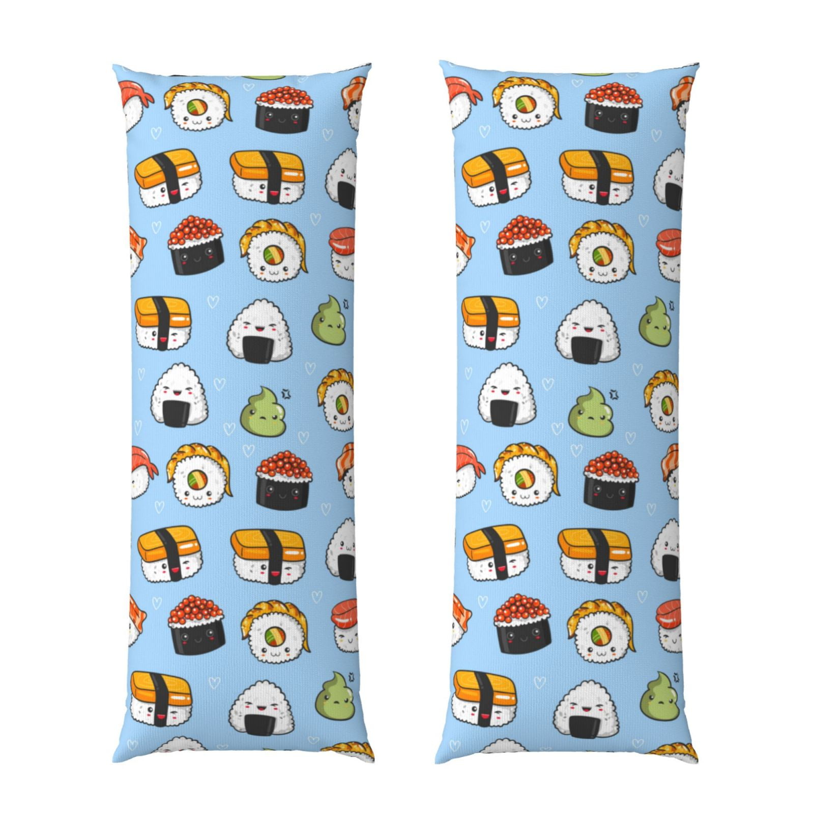 Body Pillow Cover With Zipper, Kawaii Sushi (2) Cooling Body Pillow ...