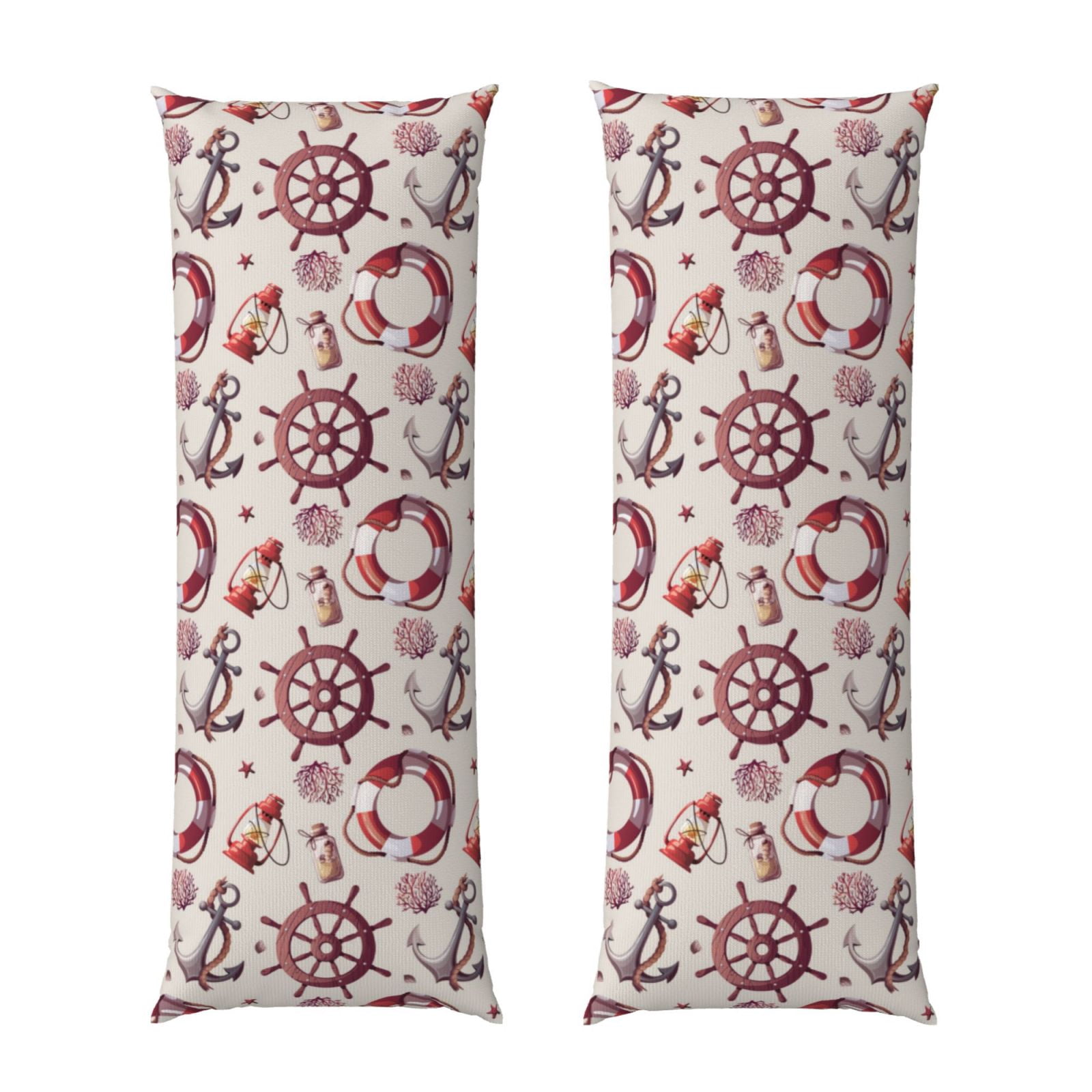 Body Pillow Cover With Zipper, Lifebuoy Anchor Rudder Cooling Body ...