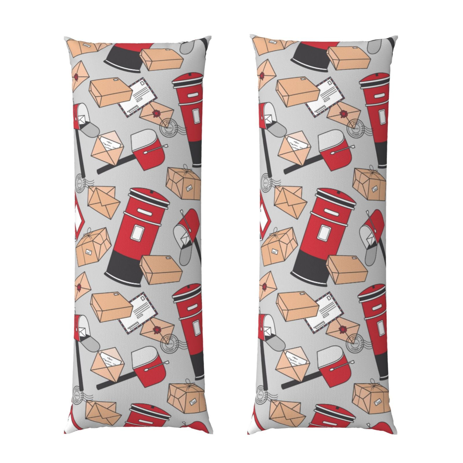 Body Pillow Cover With Zipper, Stamp Mailbox Pattern Cooling Body ...