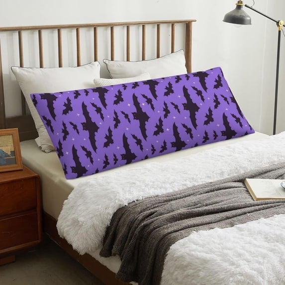 Body Pillow Cover - bat night sky purple cool Soft Body Pillow ...