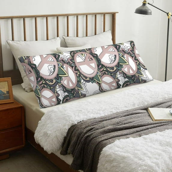 Body Pillow Cover - cool flower peace sign Soft Body Pillow Pillowcase ...