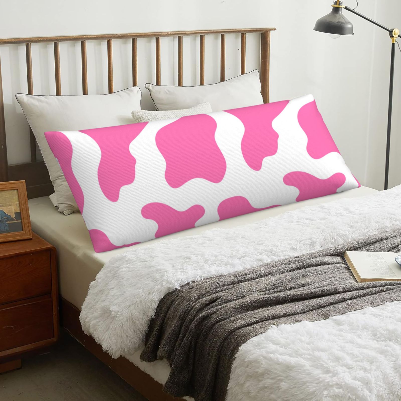 Body Pillow Cover, cow pink print 90s 00s style Body Pillow PillowCase ...