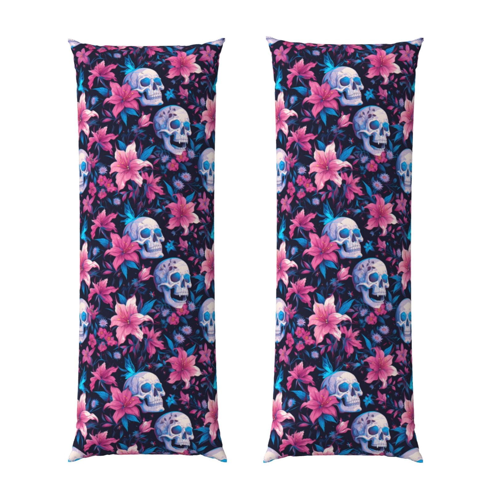 Body Pillow Cover - funny Skull daisy flower Super Soft Body Pillow ...