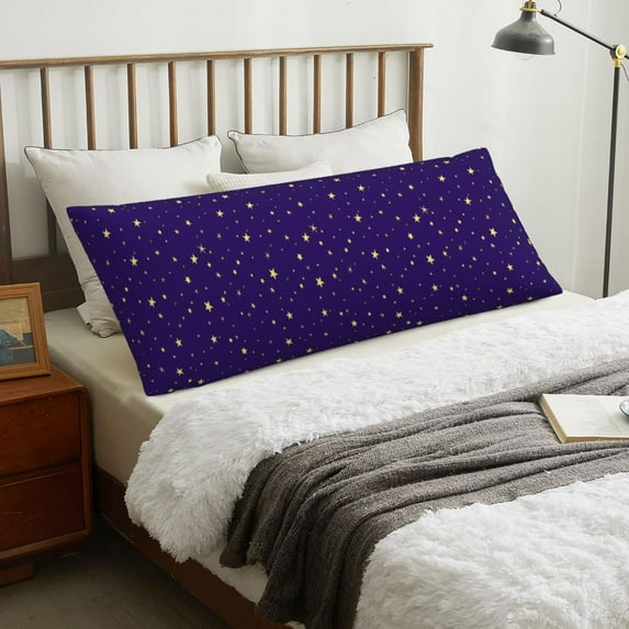 Body Pillow Cover - night sky golden stars navyblue Soft Body Pillow ...