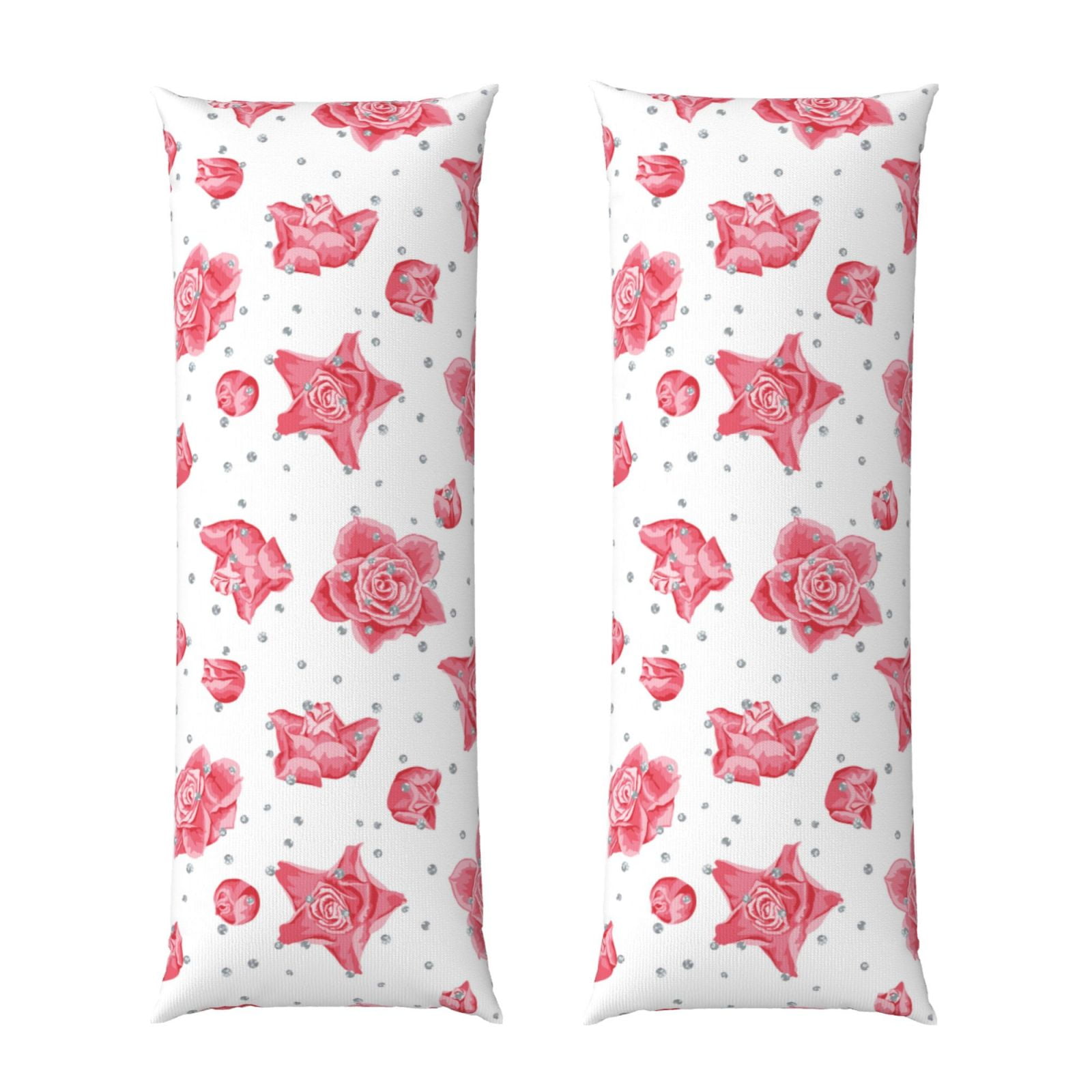 Body Pillow Cover - pink flowers_A Super Soft Body Pillow Cover with ...