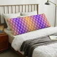 Body Pillow Cover - purple orange fish scale Printing Cooling Body ...