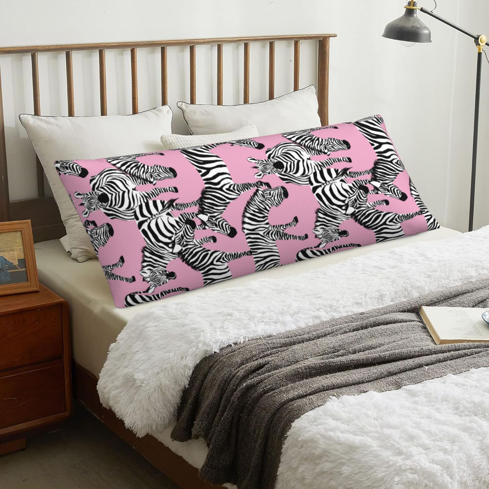 Body Pillow Cover - zebra purple cute Soft Body Pillow Cover with ...