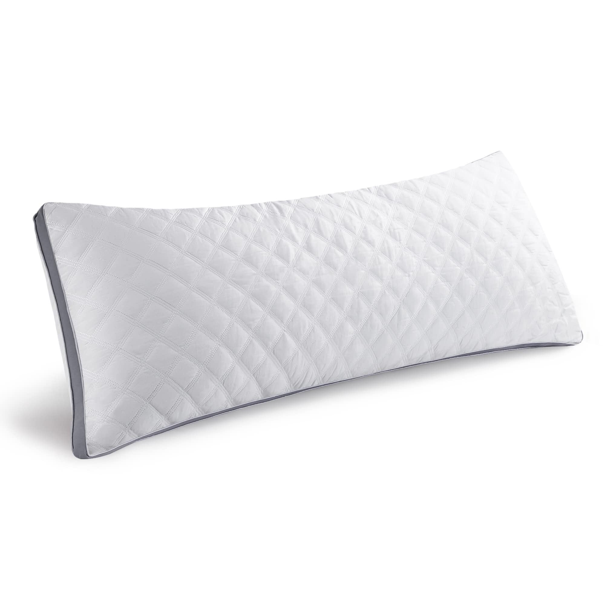 Body Pillow Premium White Firm Fluffy Long Pillow - 21 x 54 Soft Plush ...