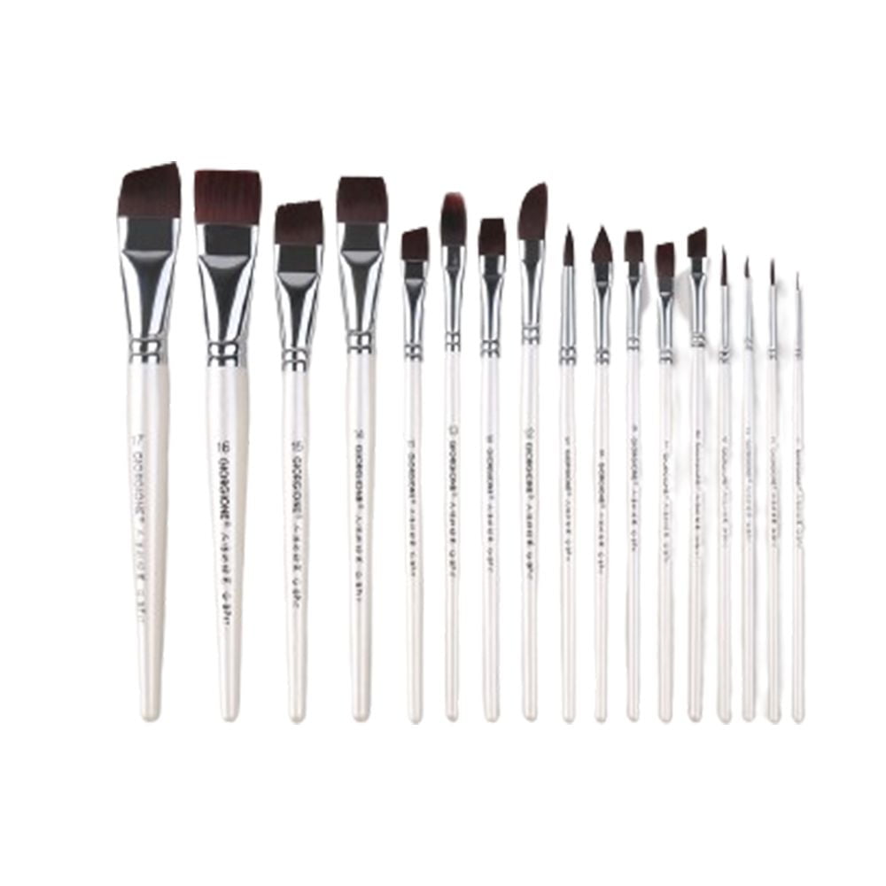 Body Pinting Face Body Art Paint Professional Wooden Handle Paint Brushes Set Portable with ...