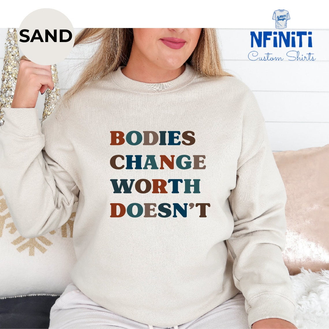 Body Positivity Sweatshirt, Feminist Bodies Change TSHIRT All Size S ...