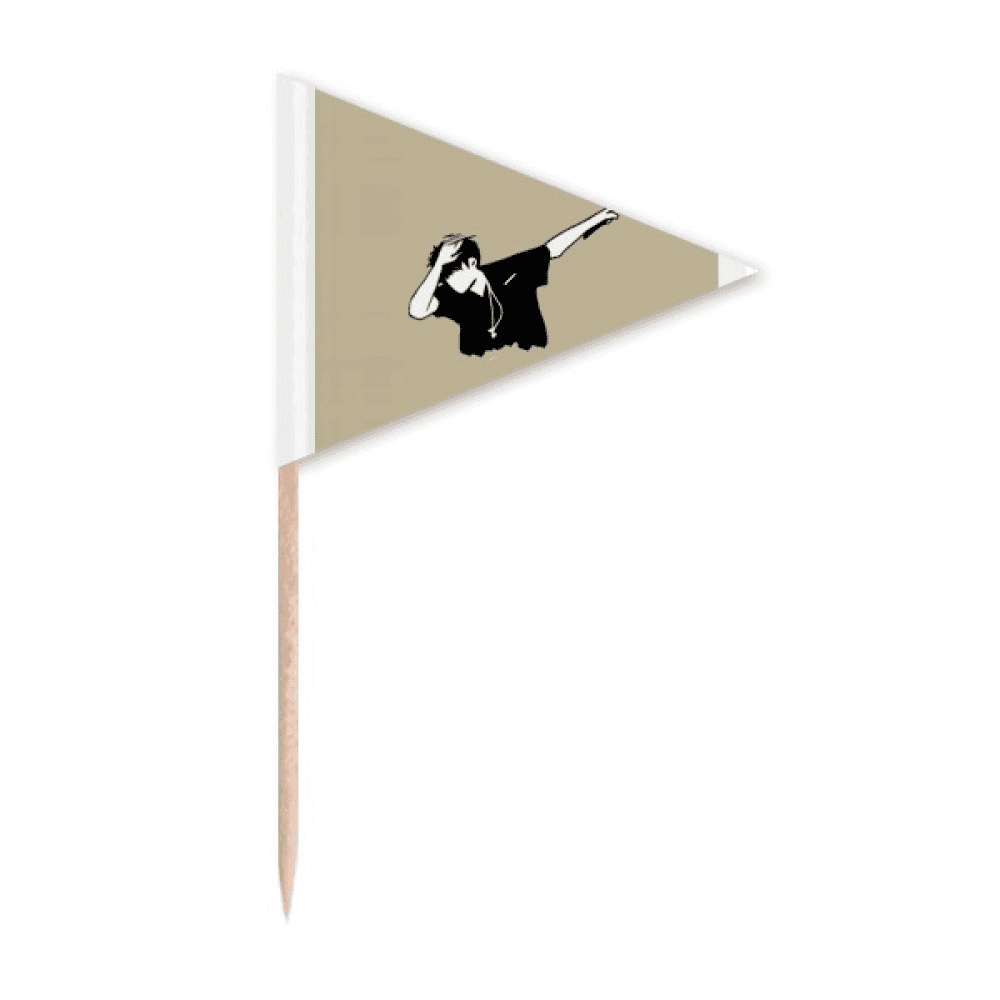 Body Posture Headset Dance Toothpick Triangle Cupcake Toppers Flag ...
