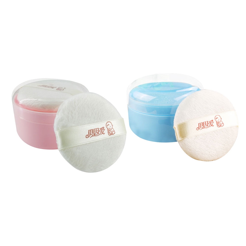 Body Powder Box 2 Pcs Storage Container Baby Puff Empty Holder Loose ...