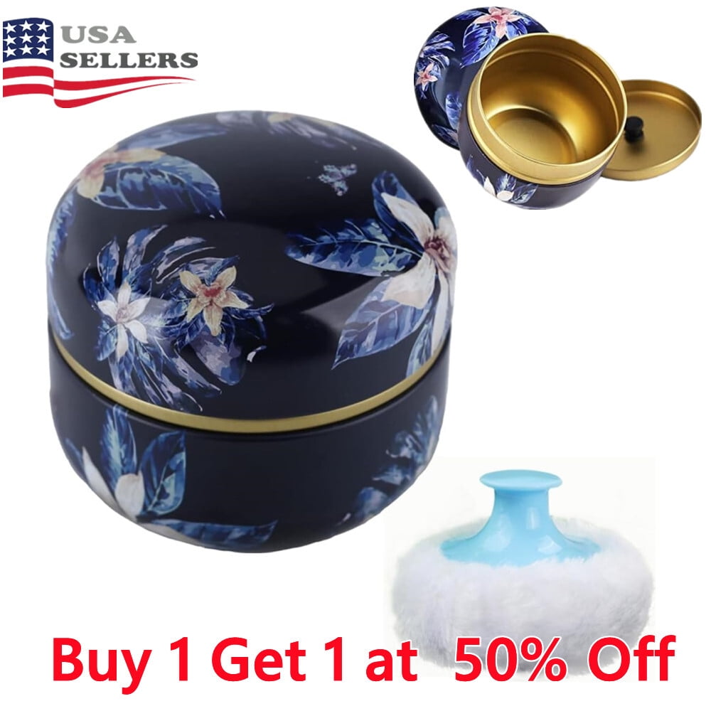 Body Powder Puff and Container for Dusting Powder,2x Powder Puff for ...