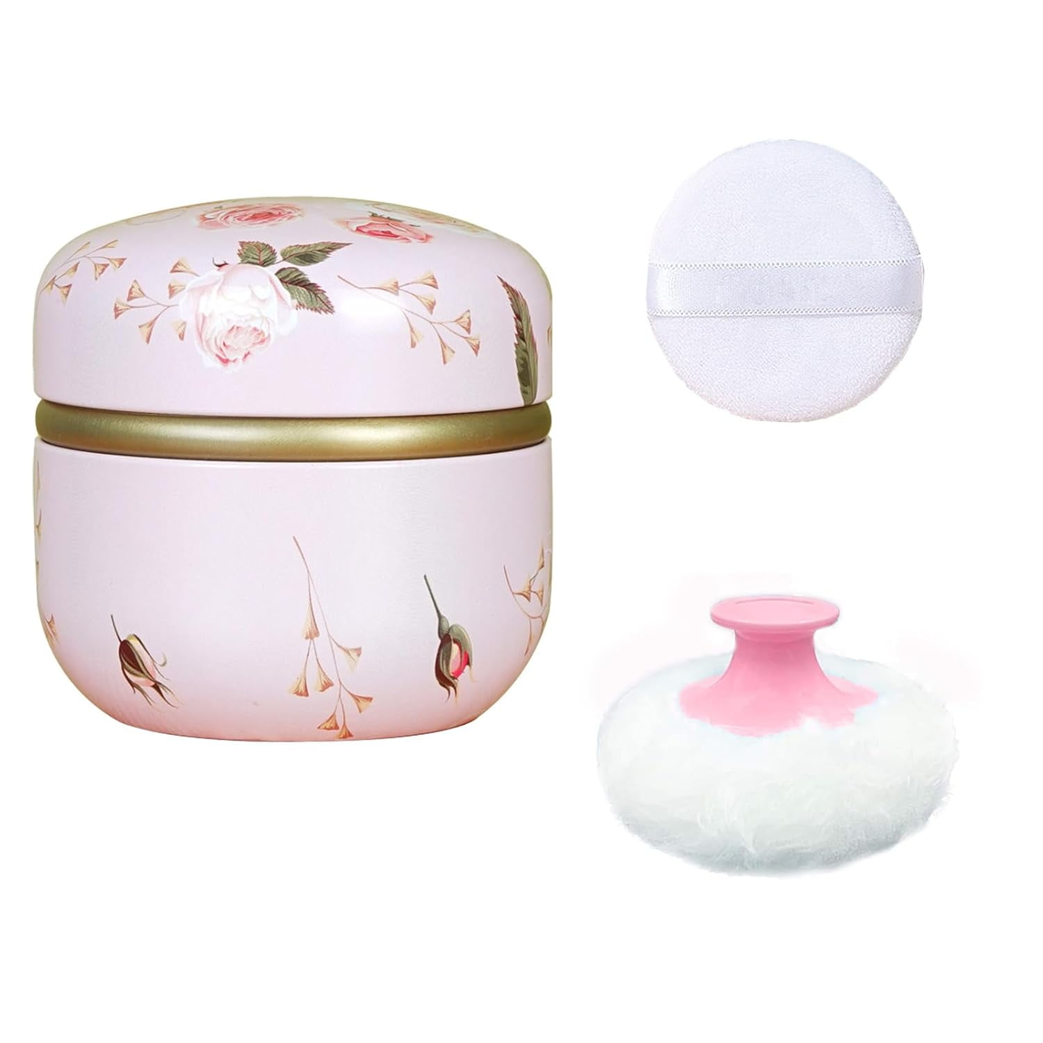Body Powder Puff and Container for Dusting Powder, Women Powder Puff ...