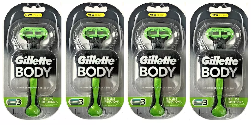Body Razor Handle - Holds Body, Venus, & Mach3 Blades (4 Pack ...