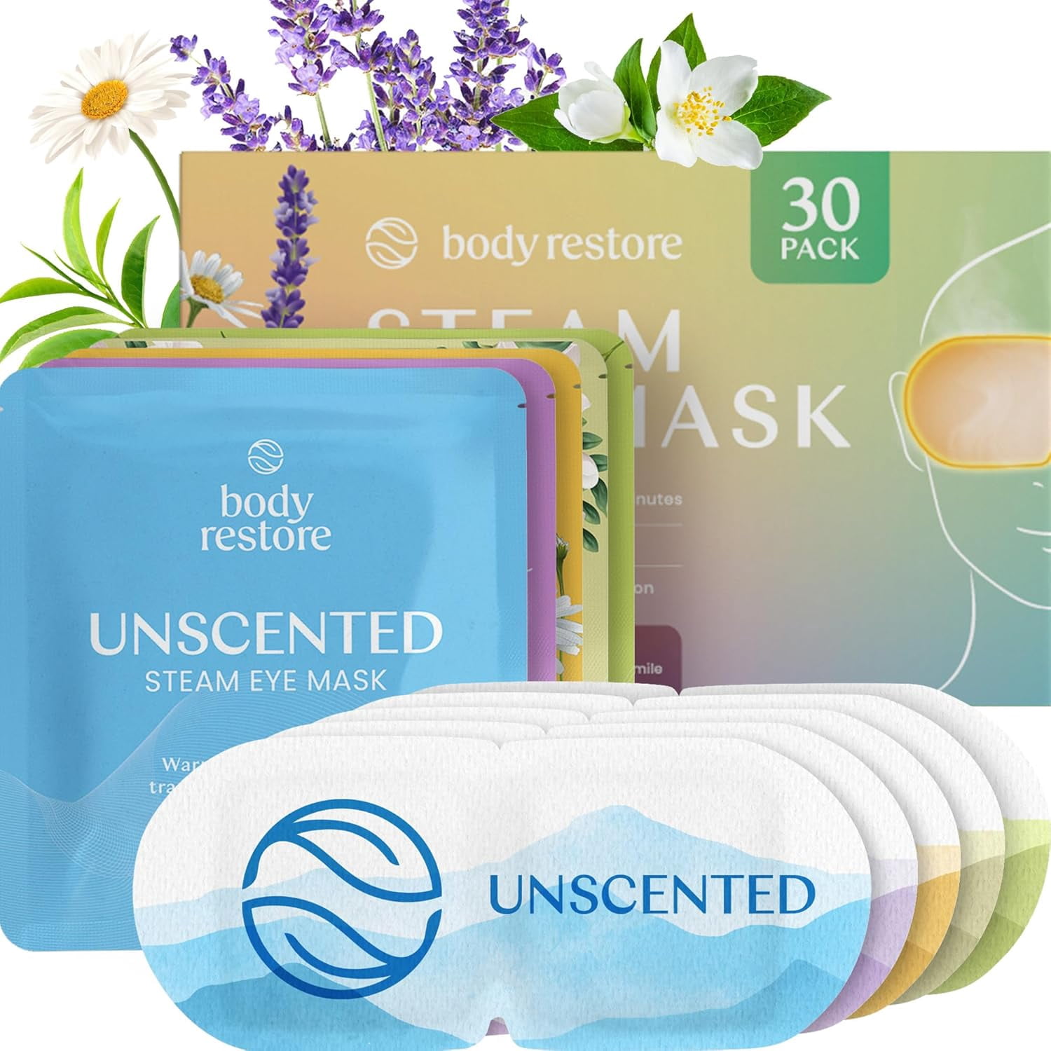 Body Restore Self Heated Steam Eye Mask 30 Pack - Fathers Day Unique ...