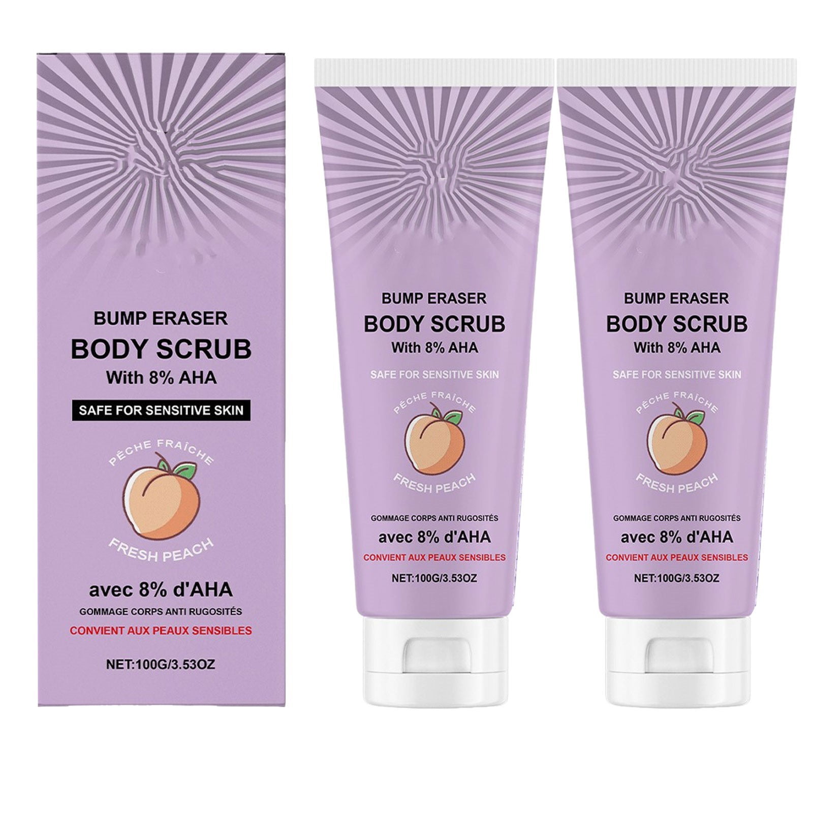Body Scrub with 8% AHA, Keratosis Pilaris Exfoliator with Glycolic and ...