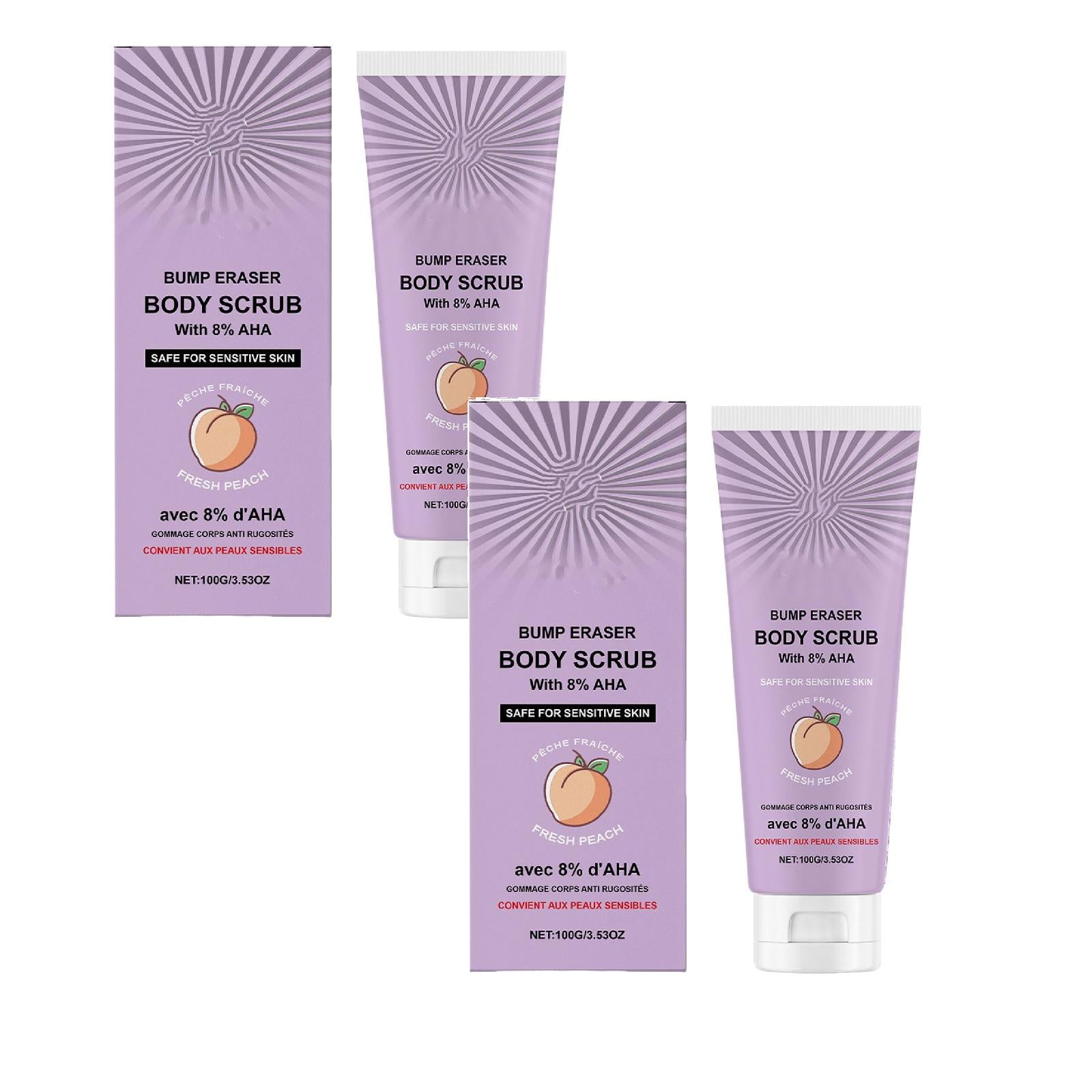 Body Scrub for Keratosis Pilaris: Bump Eraser with 10% AHA, Peach Scent ...