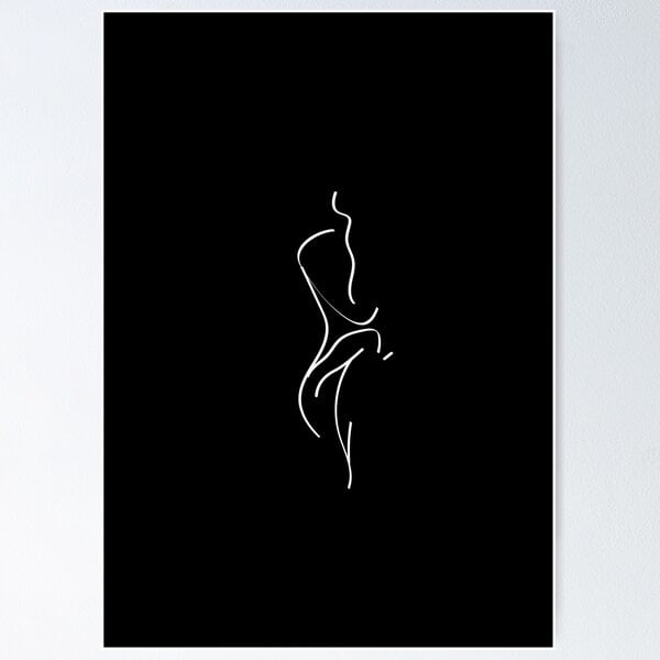Body Shape Line Art Minimalist Poster Wall Art, Modern Wall Decor For ...