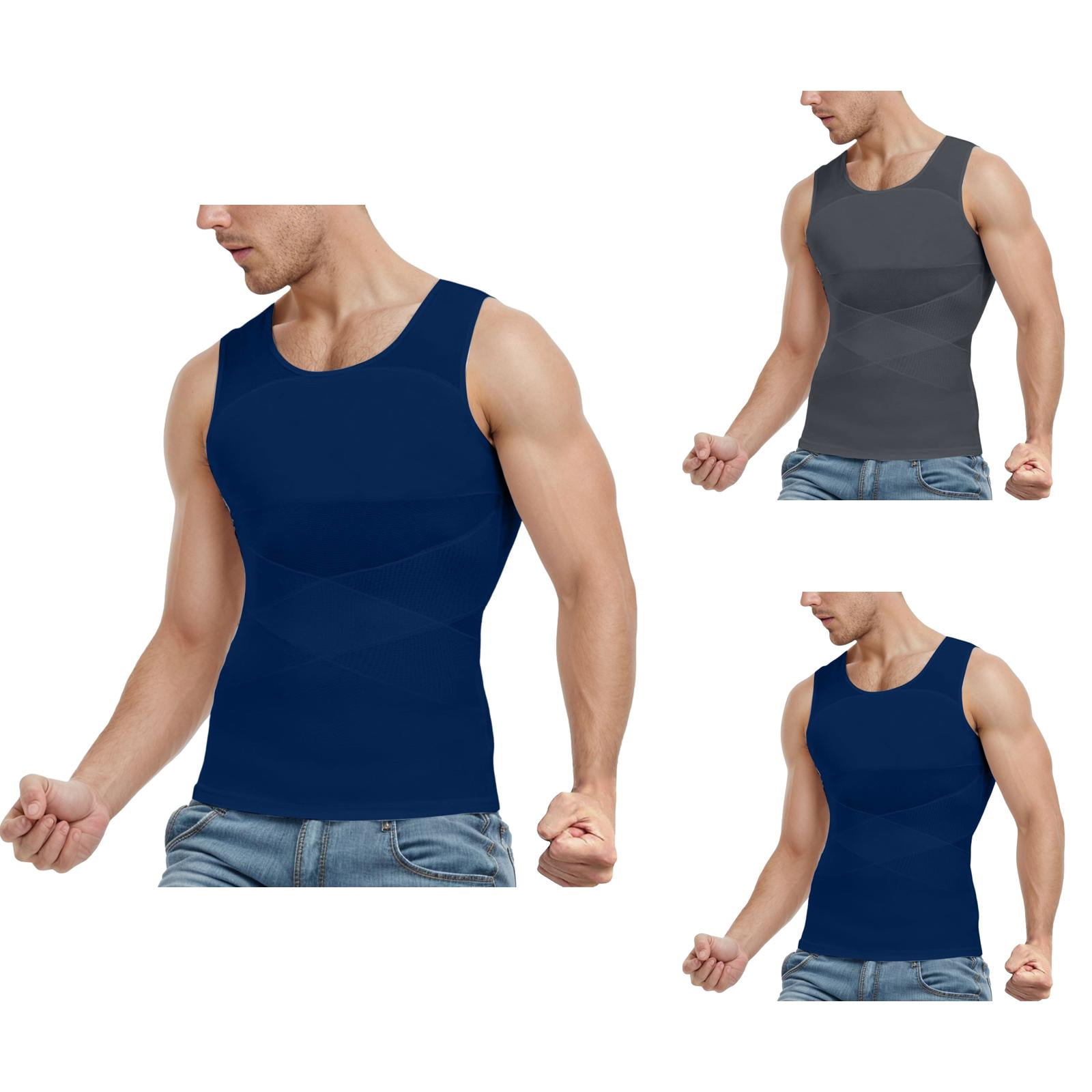 Body Shaper Tank Tops Men Lightweight Breathable Tummy Control ...