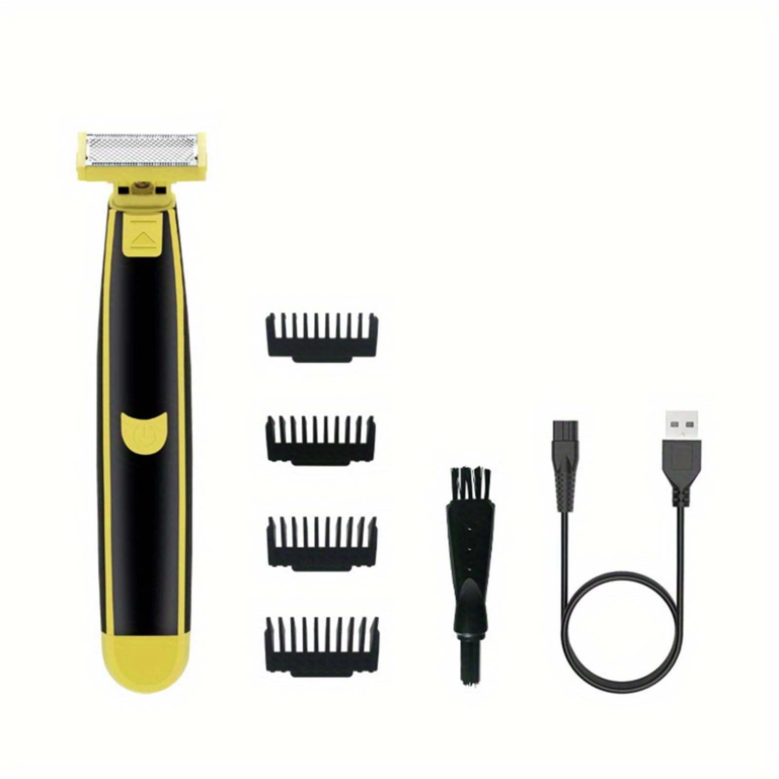 Body Shaver - Wet/Dry ABS Design, USB Rechargeable, for Men's Facial ...
