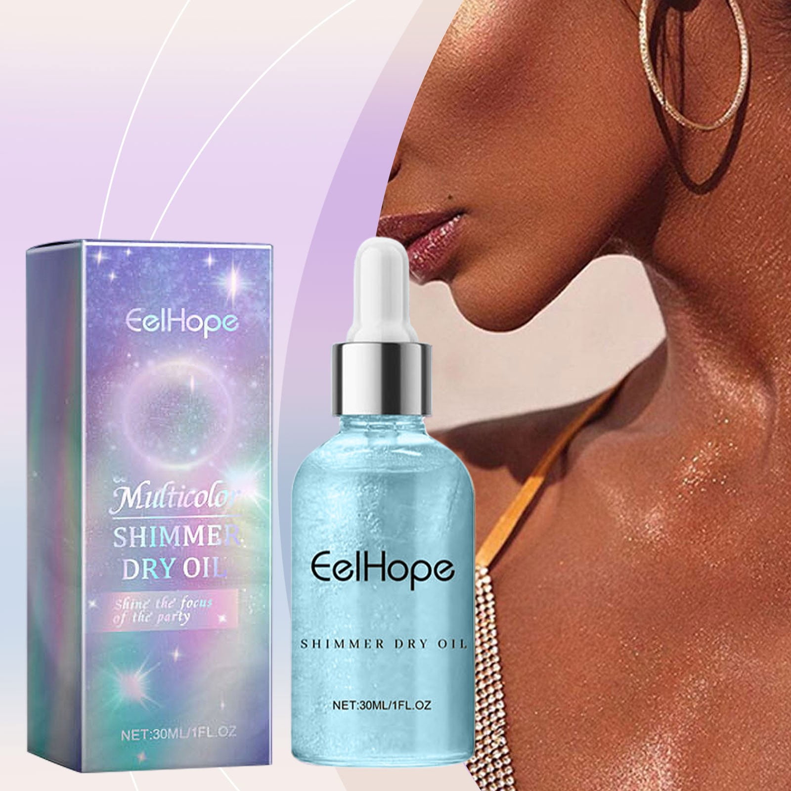 Body Shimmer, Body Glitter Oil, 1.01 Fl Oz Orphic Shimmer Dry Oil ...