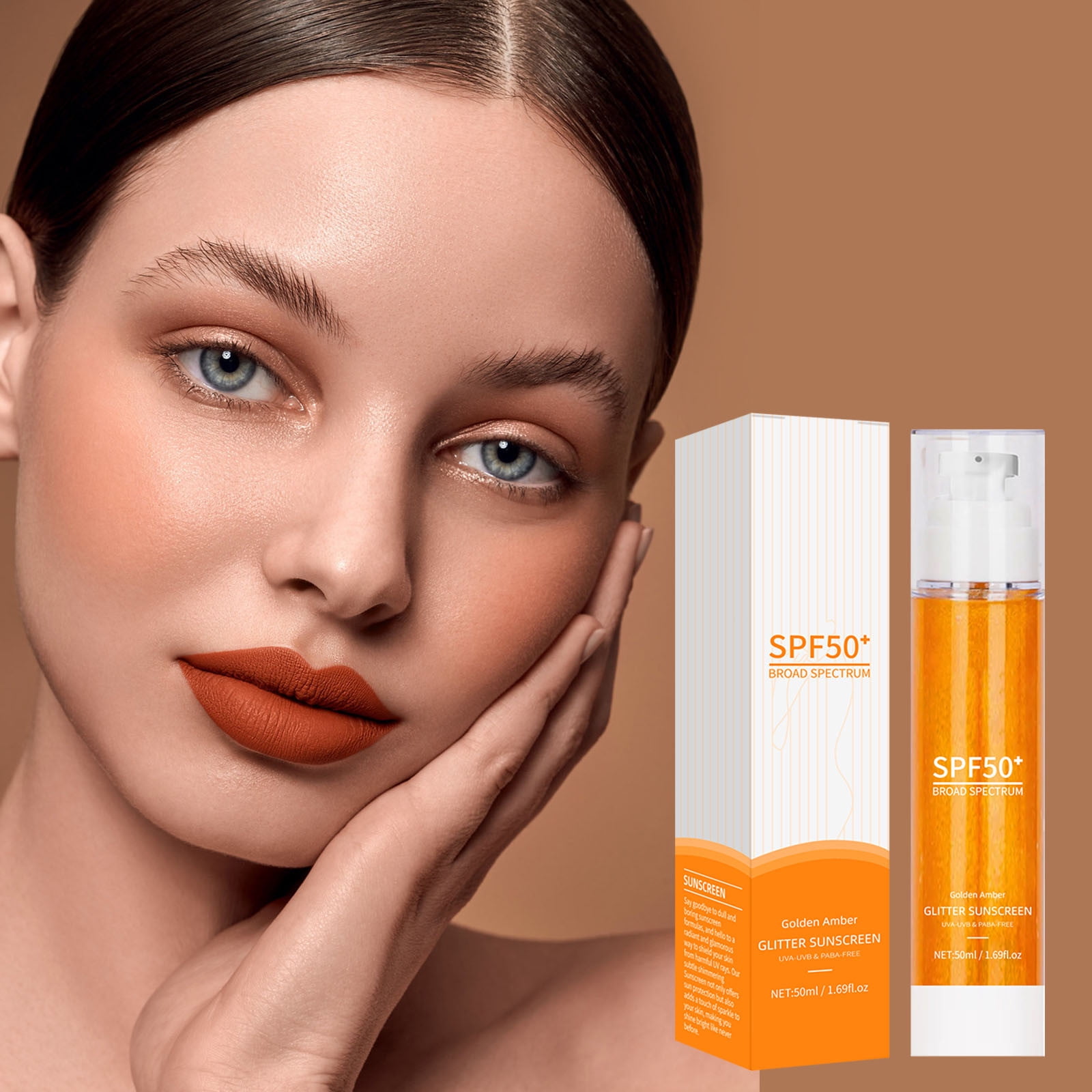 Body Shimmering Gel with SPF 50+ Glitter Effect & Broad Spectrum ...