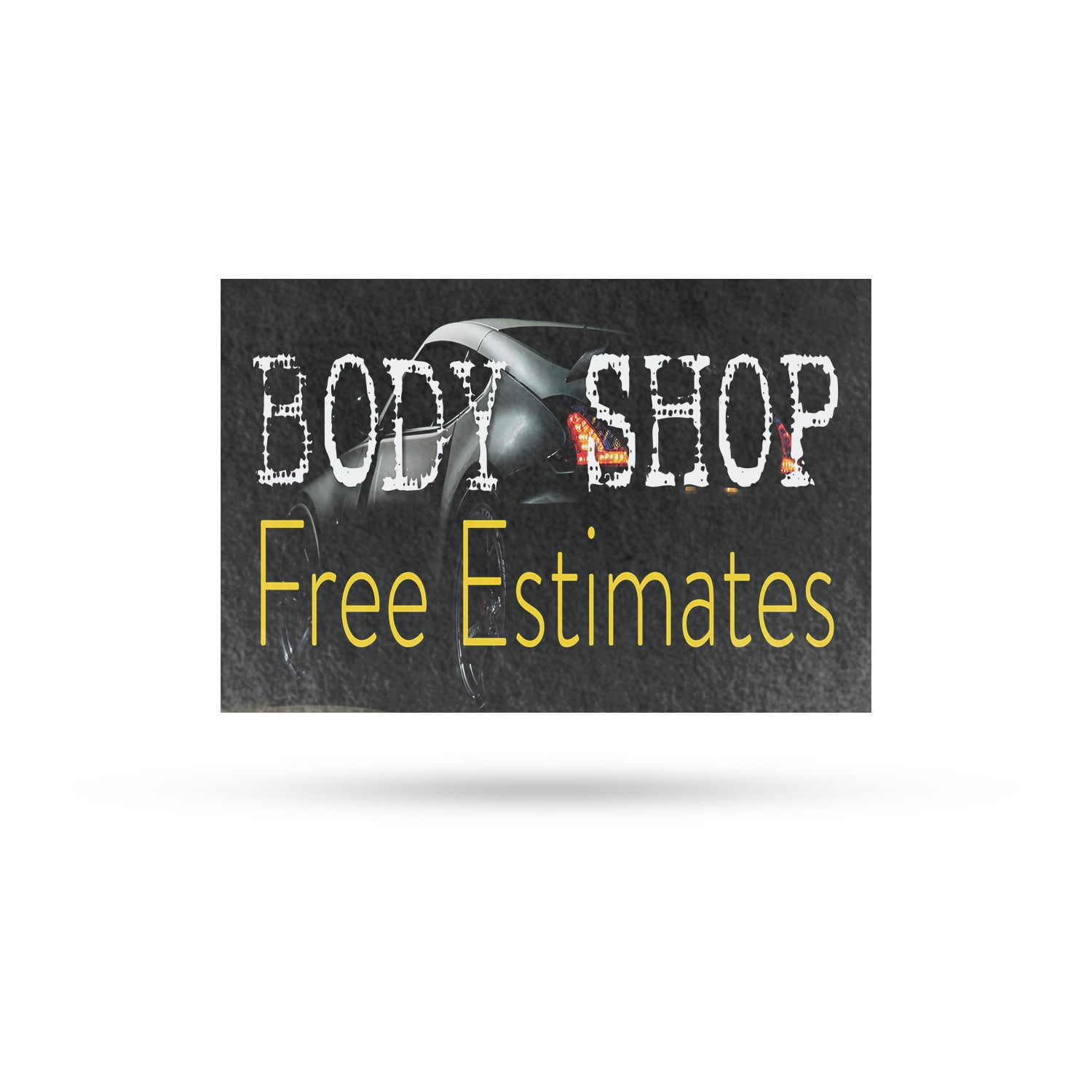 Body Shop Free Estimates Vinyl Decal 12 Inch x 16 Inch Weatherproof ...