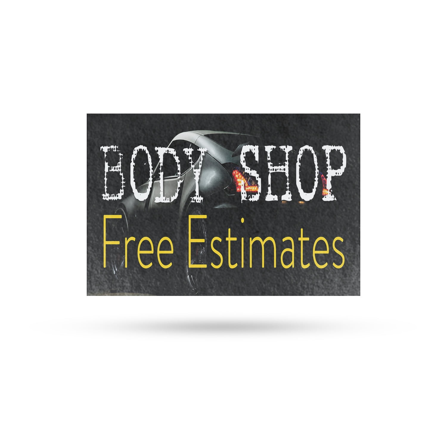 Body Shop Free Estimates Vinyl Decal 24 Inch x 36 Inch Weatherproof ...