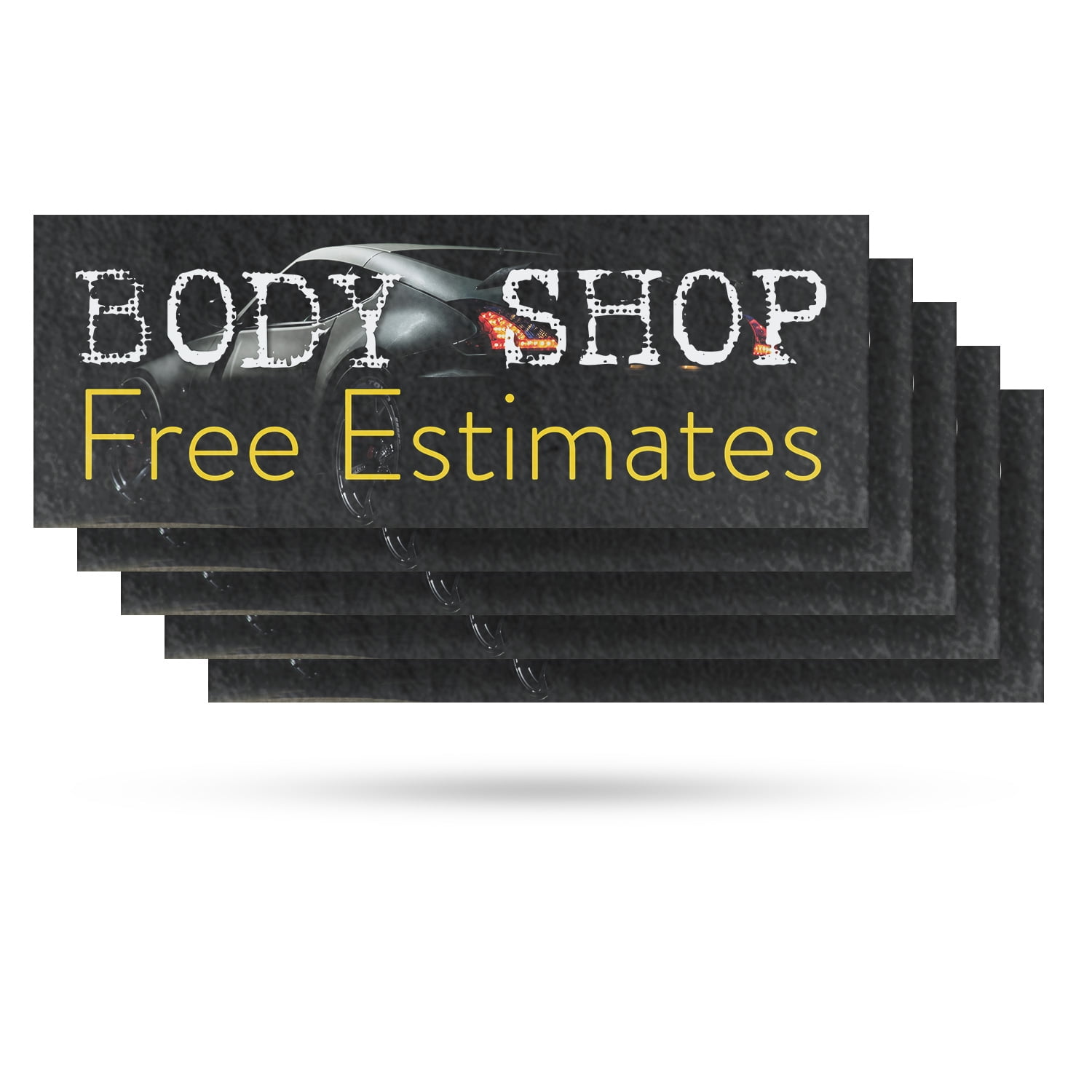 Body Shop Free Estimates Vinyl Decal 5 Pack of 12 Inch x 5 Inch ...