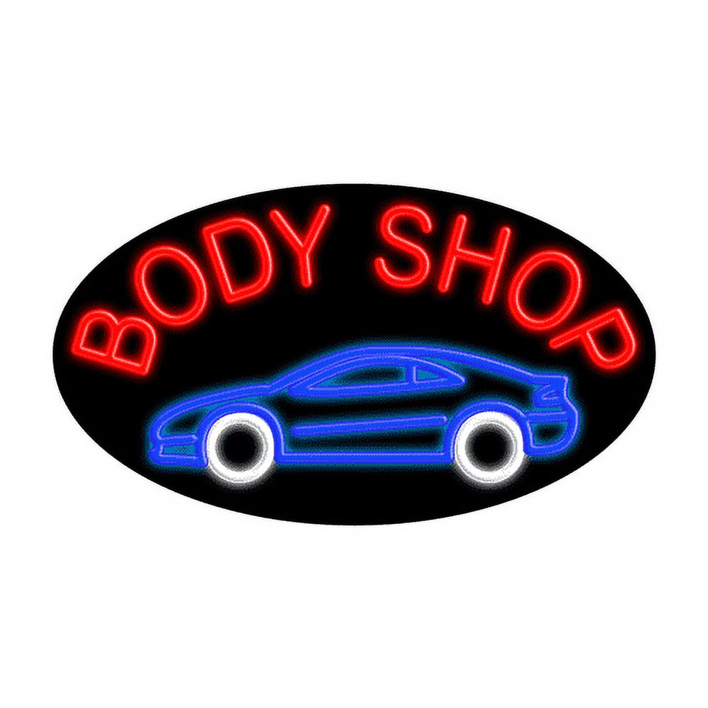 Body Shop-Glass Neon Sign Made in USA - Walmart.com