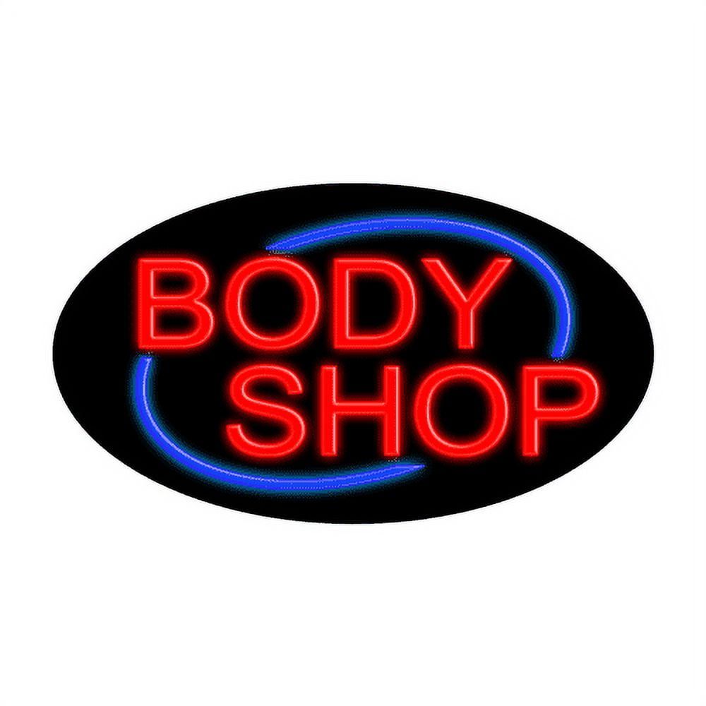 Body Shop-Glass Neon Sign Made in USA - Walmart.com