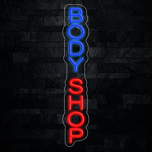 Body Shop Neon LED Sign 5"L x 27"H #32949 - Walmart.com