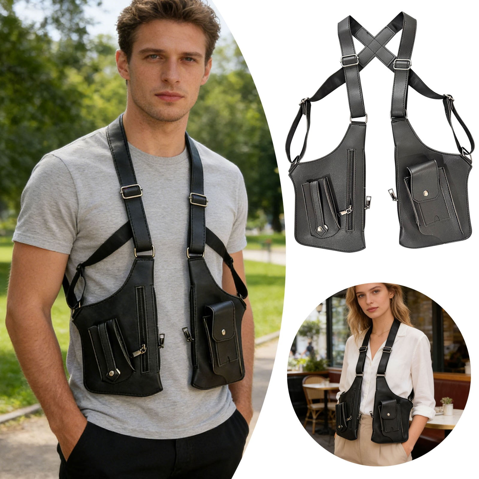 Body Sling Pack Classic Shoulder Satchel Pickpocket Proof Hidden ...