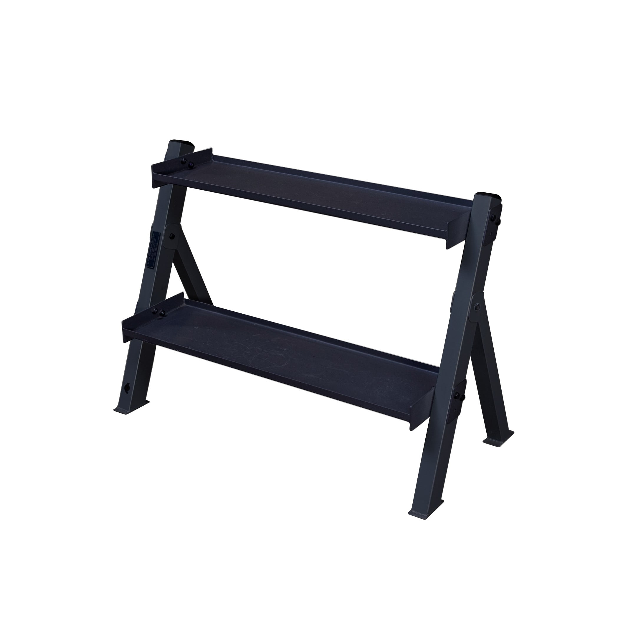 Body Solid Adjustable 2 Tier Weight Rack, Black, 79 lbs - Walmart.com