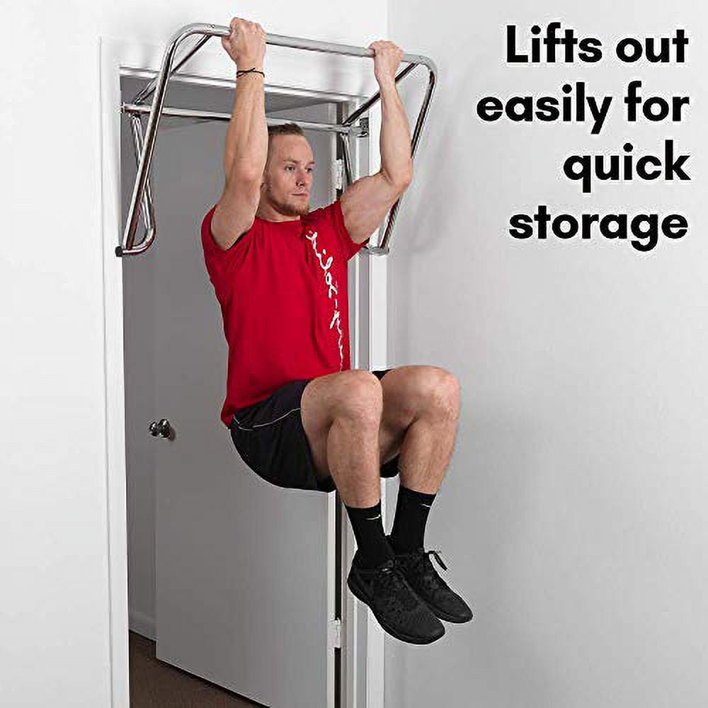 Body-Solid Adjustable Doorway Pull Up Bar, Chin Up Bar for Door Frame ...