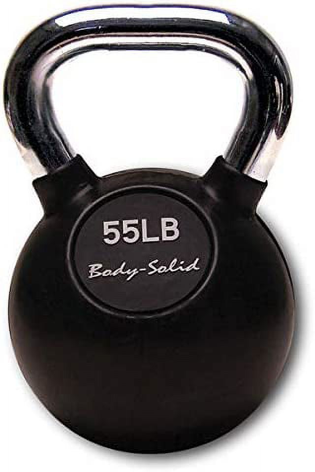 Body-Solid Chrome Rubber Coat Kettlebells 55 Pounds - Walmart.com
