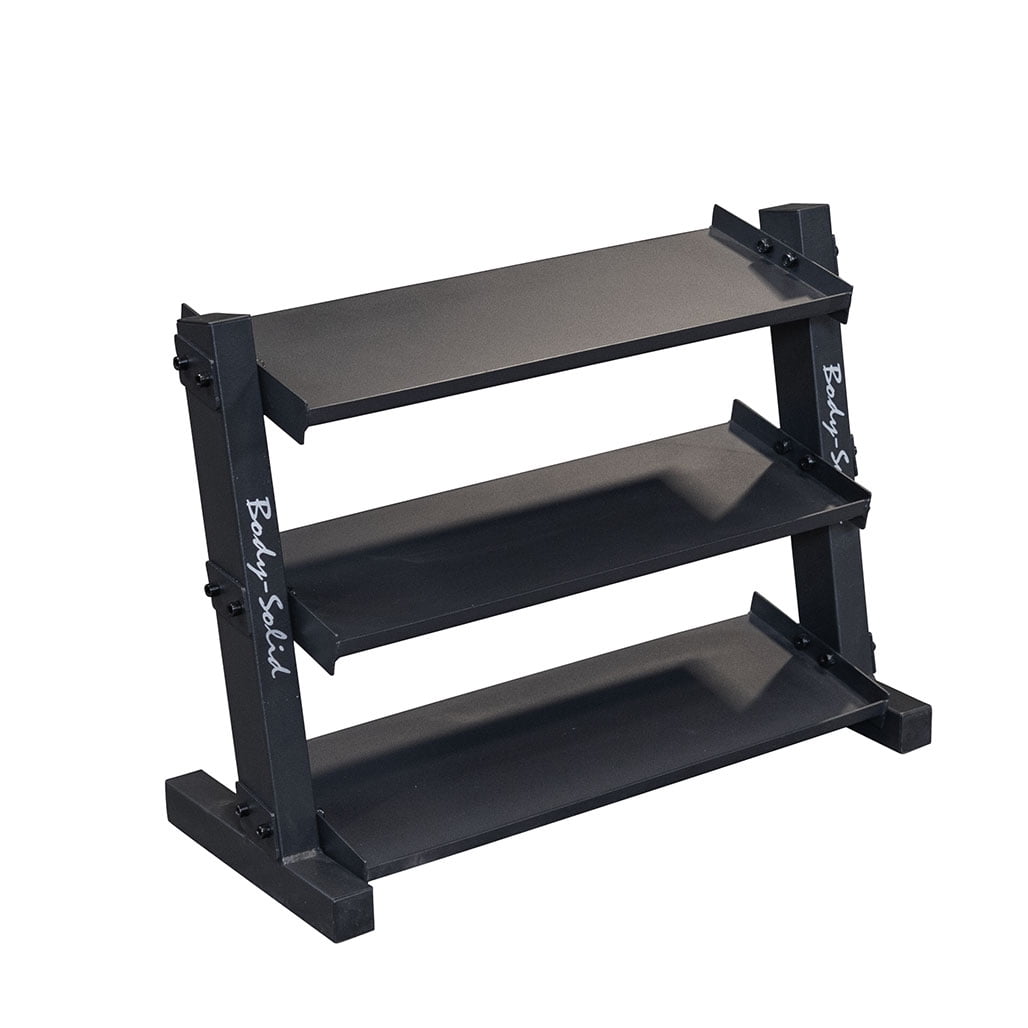 Body Solid - 3 Tier Dumbbell Stand, Vinyl/Neoprene Weight Holder Shelf ...