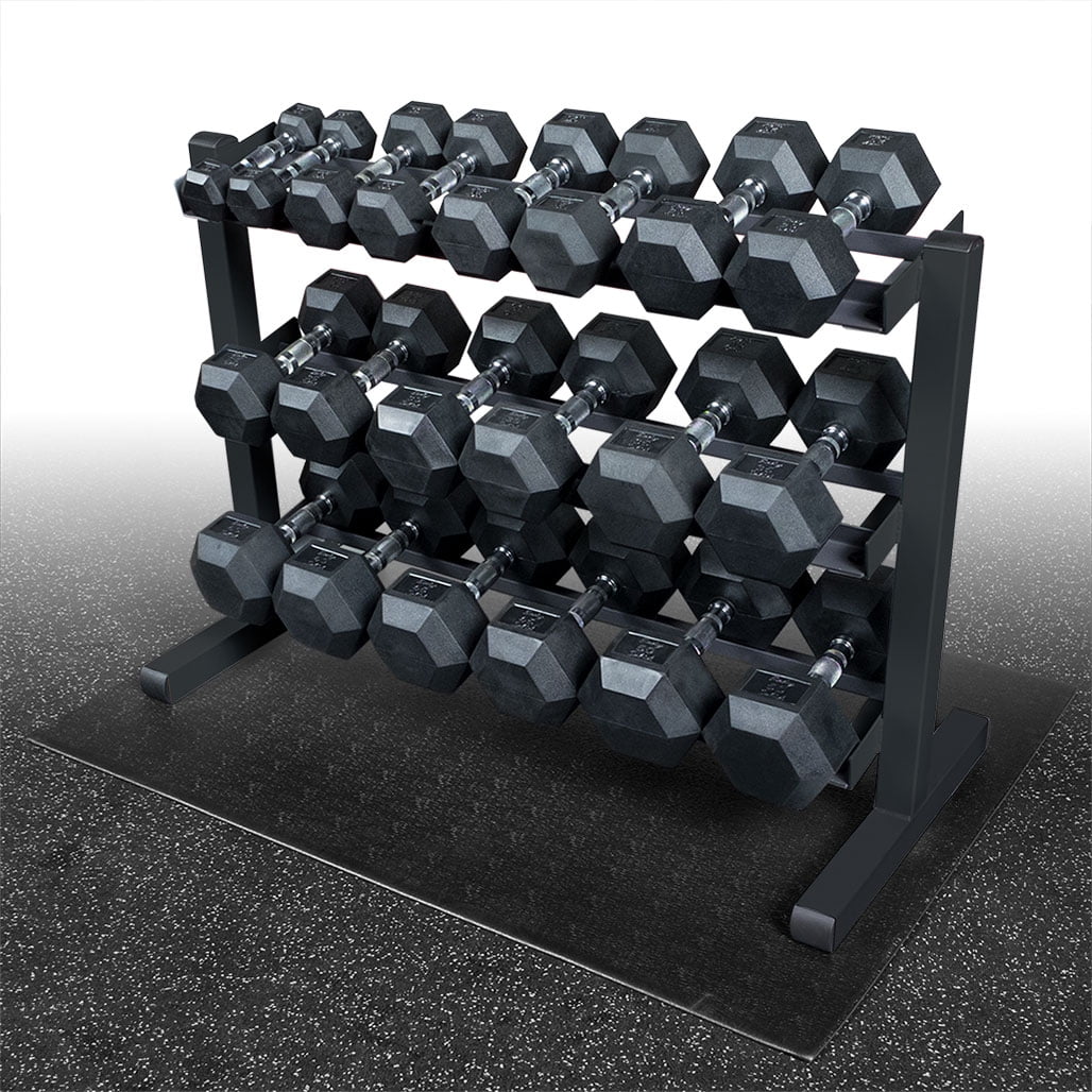 Free Shipping! Body-Solid Dumbbell Rack Package with 5-50 lb Weights ...