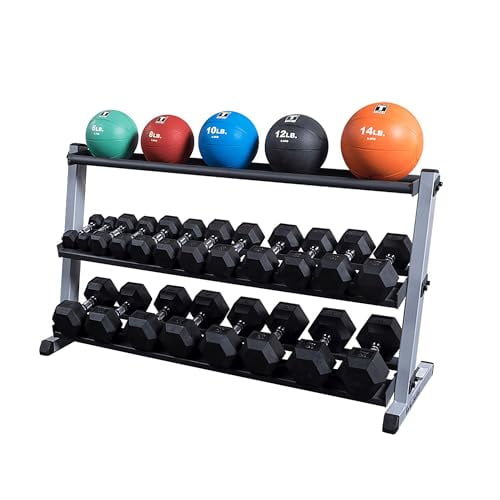 Body Solid (GMRT6) Optional 3rd-Tier for GDR60 Dumbbell Rack, Medicine and Slam Balls Additional ...