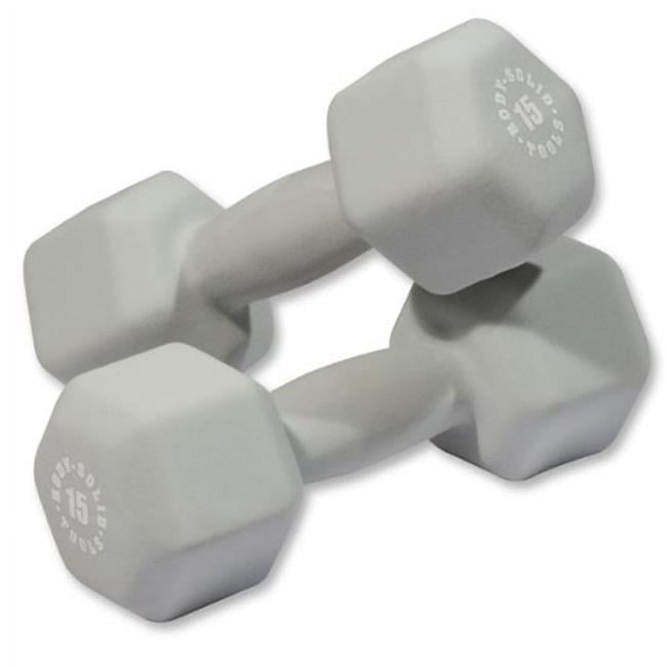 Body Solid Neoprene Dumbbells 15 lb Pair (Gray) - Walmart.com