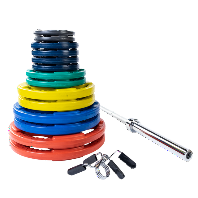 Body Solid ORC300S Colored 300lb Olympic Weight Set - Walmart.com