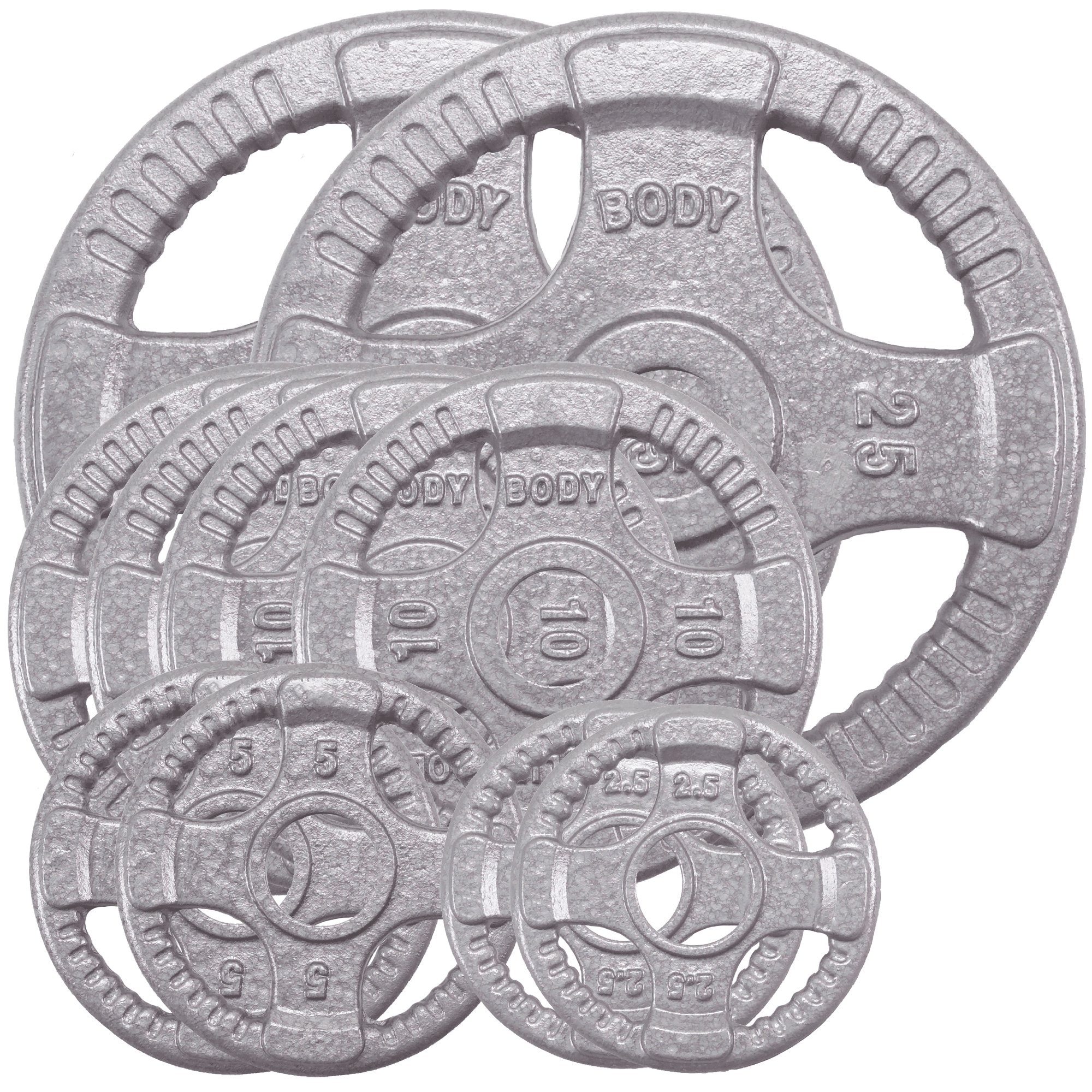 Free Shipping! Body-Solid Olympic Cast Grip 105 lb Weight Set Durable ...