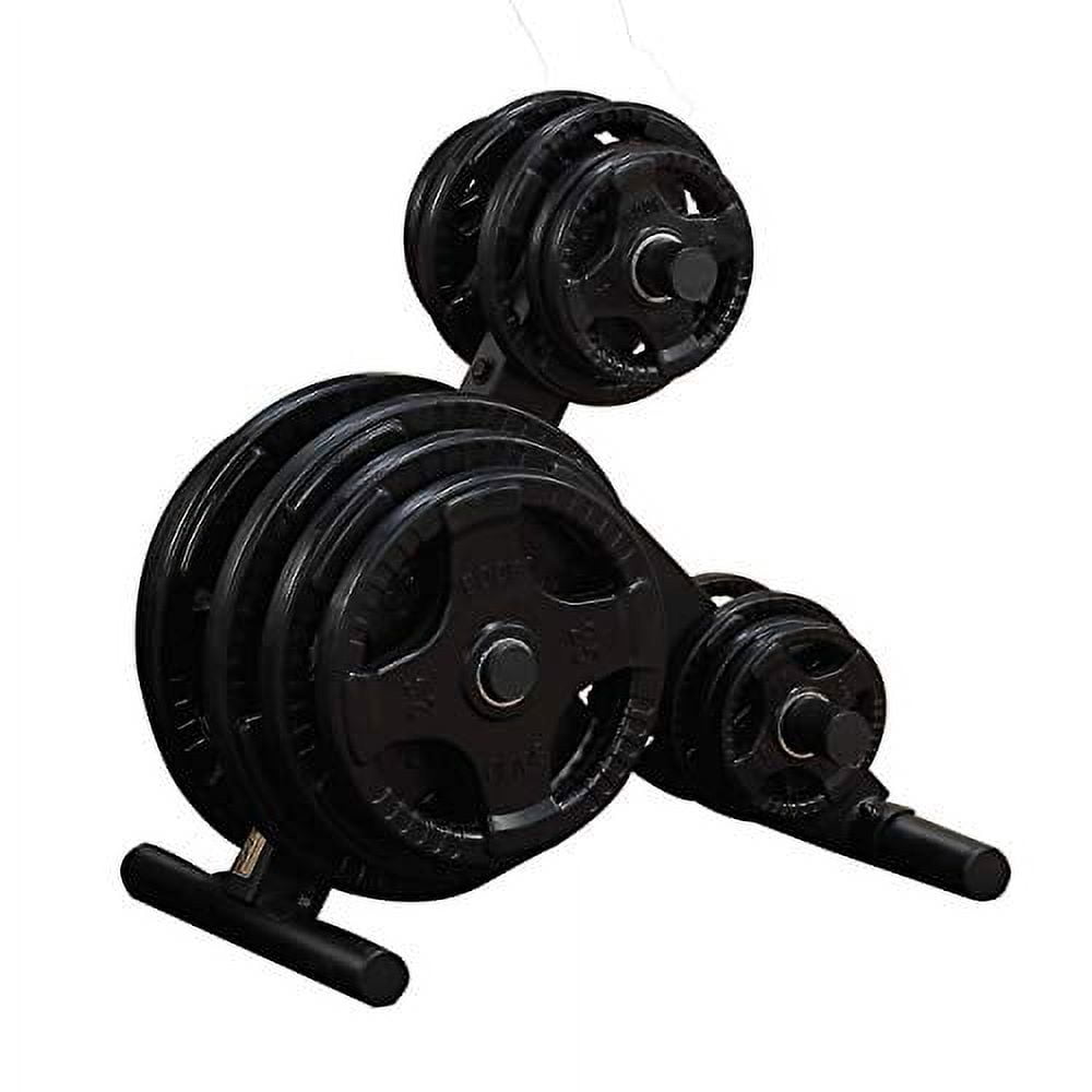 Body-Solid (OWT24) EZ-Load Olympic Weight Tree Rack - 1000 lb Capacity ...